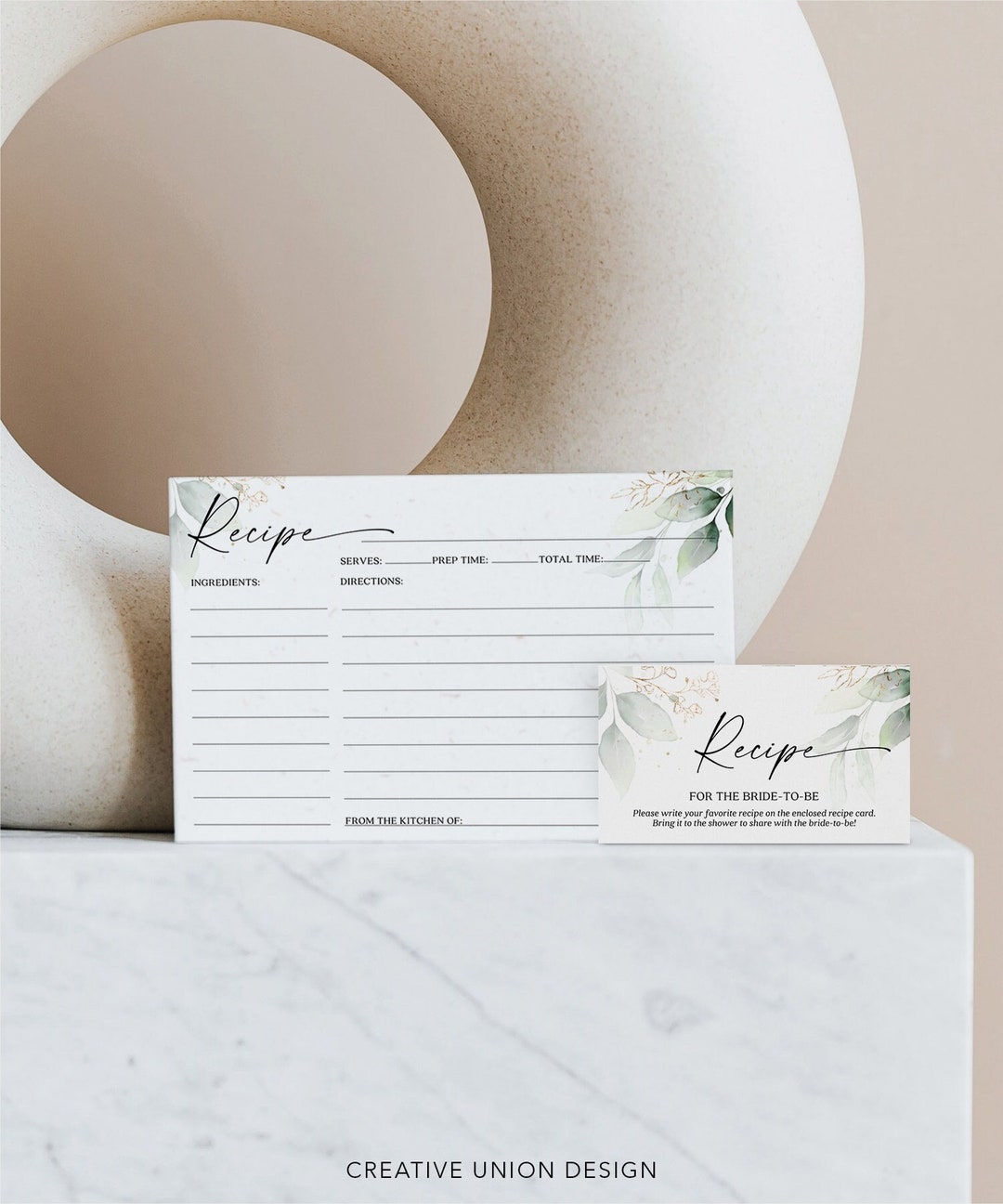 Recipe Card Template, Instant Download, Printable Recipe Card With ...