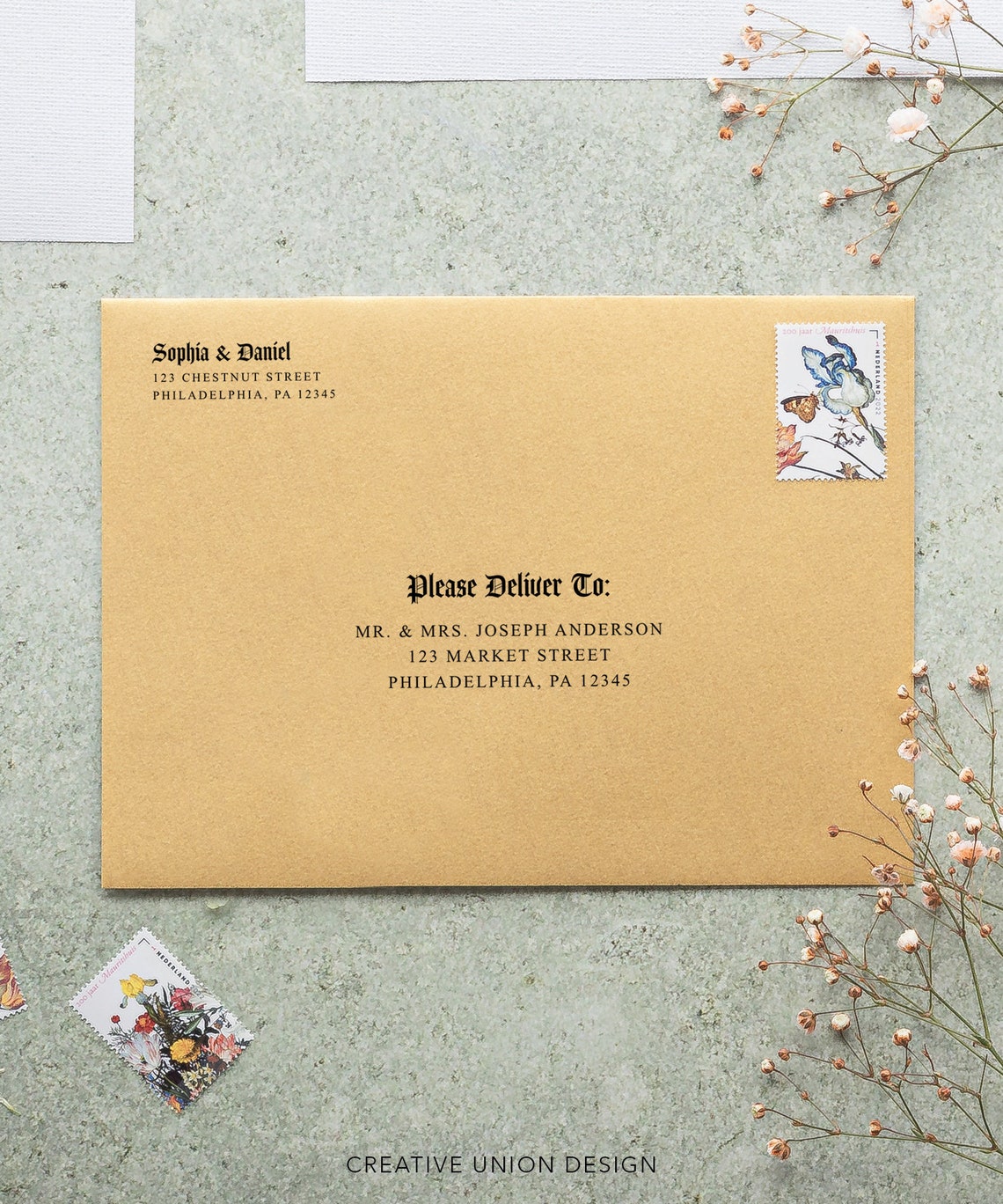 Envelope Template, Printable Address Envelope, Instant Download ...