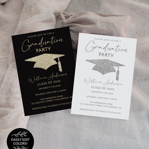 Class of 2023 Graduation Invitation Template, Printable Graduation ...