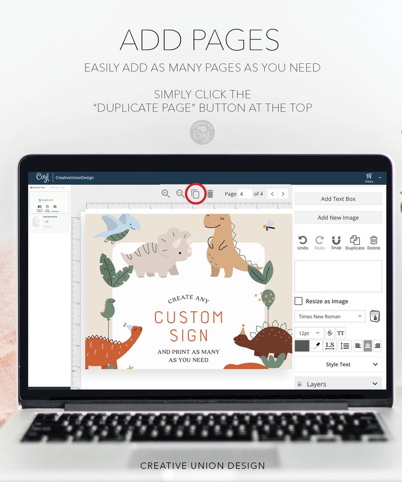 Editable Custom Sign Template Cute Dinosaur Sign Favors - Etsy