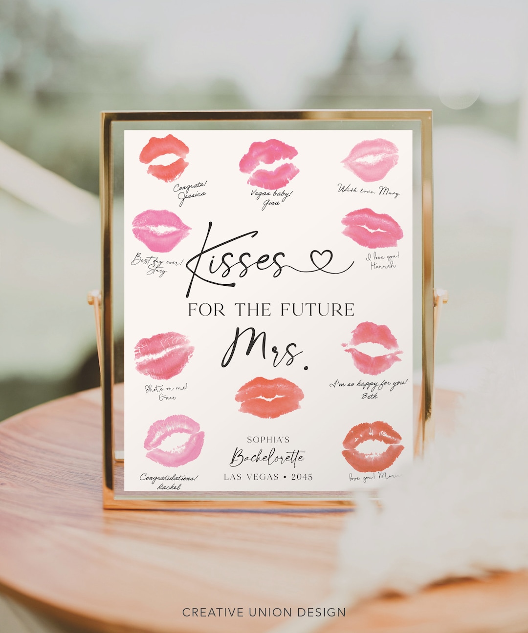 Kisses for the Future Mrs, Kiss the Miss Goodbye Template, Hen Do ...