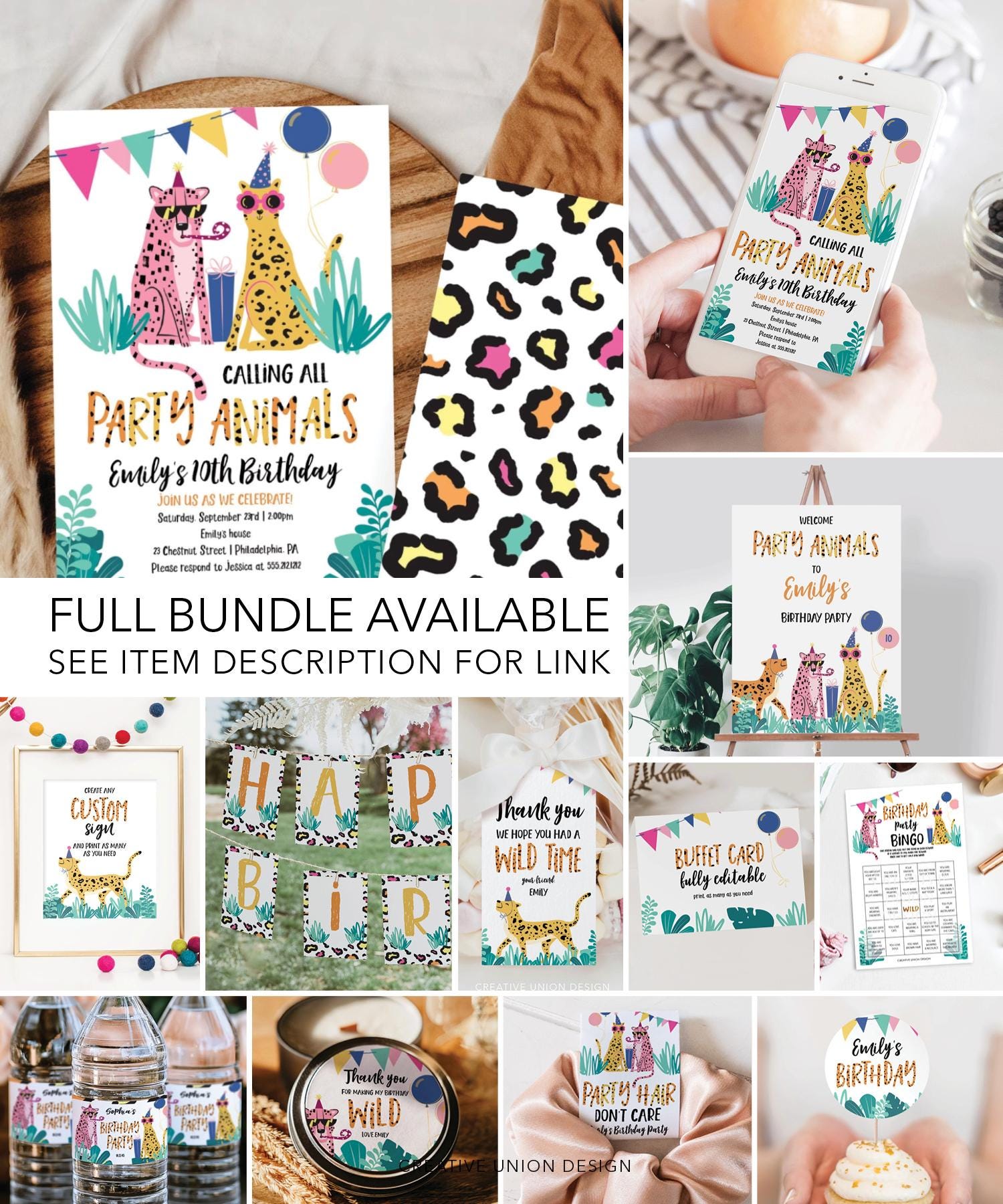 Party Animals Birthday Welcome Sign Template, Safari Animals, Wild ...