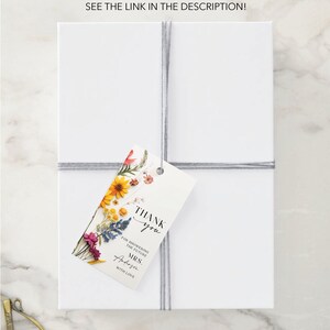 Wildflower Printable Tags, Editable Favor Tags, Bridal Shower Favor ...