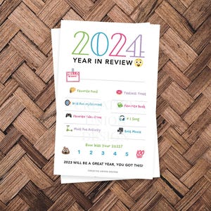 Kids 2024 Year in Review Emoji Game, Happy New Year 2025 Game, Kids New ...