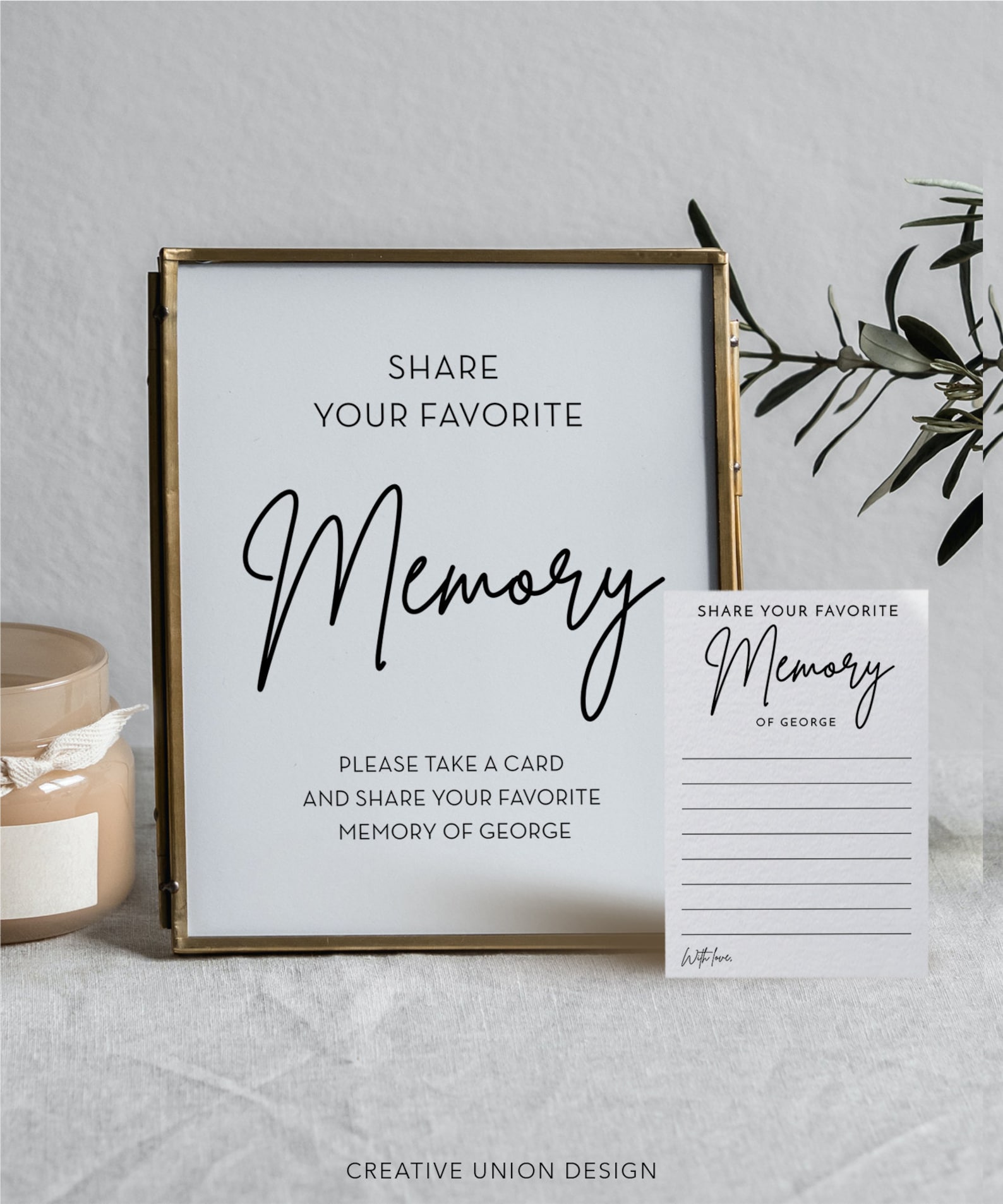 Share a Memory Card Template, Personalized Favorite Memory, Memorial ...