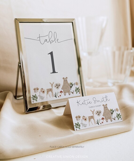 Números De Mesa Para Baby Shower