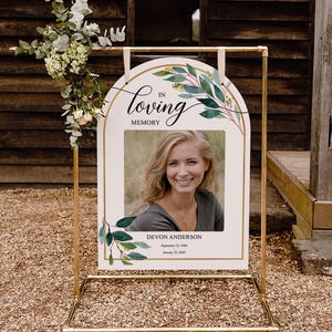 Funeral Memorial Sign Template, Welcome Funeral Sign, Celebration of ...
