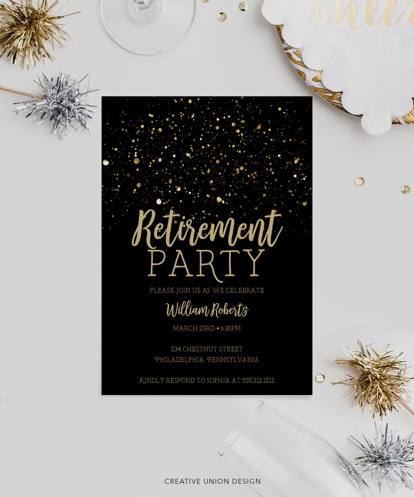 Retirement Party Invitation Template Retirement Invitation - Etsy