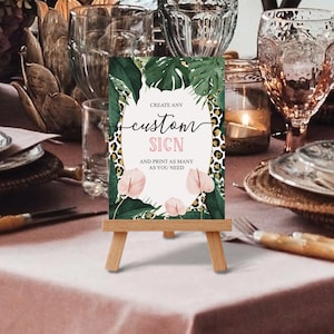 Editable Custom Sign Template Custom Birthday Party Sign - Etsy