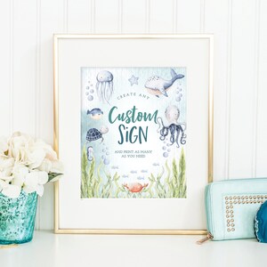 Editable Custom Sign Template, Custom Baby Shower Sign, Favors, Gifts ...