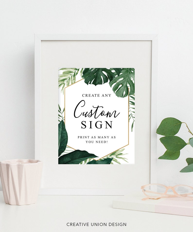Editable Custom Sign Template Wedding Printable Table Signs - Etsy