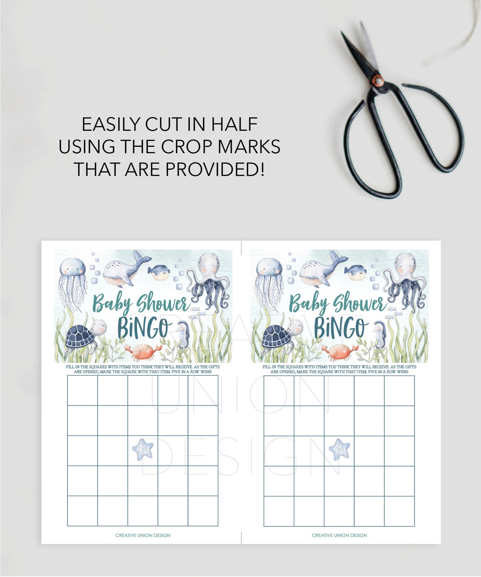 Under the Sea Baby Shower Games Bundle 6 Baby Shower Games - Etsy