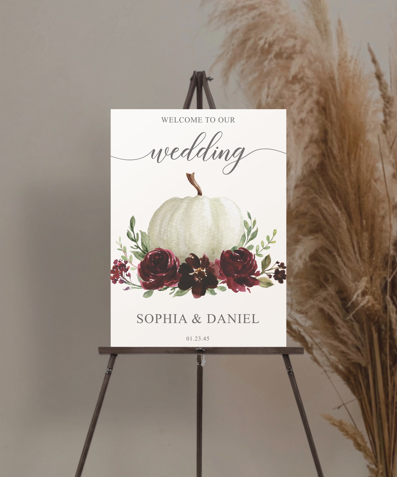 Editable Fall Wedding Welcome Sign Template Welcome Wedding - Etsy