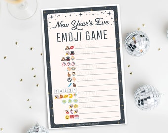 New Years Eve Game - Emoji Game - New Year's Eve Wedding - Family New ...