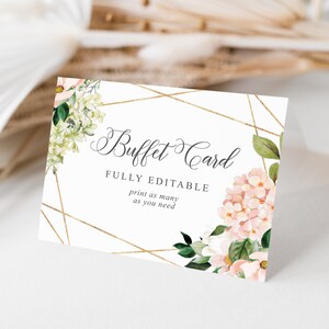 Buffet Food Signs Template, Printable Food Labels, Tented Cards, Food ...