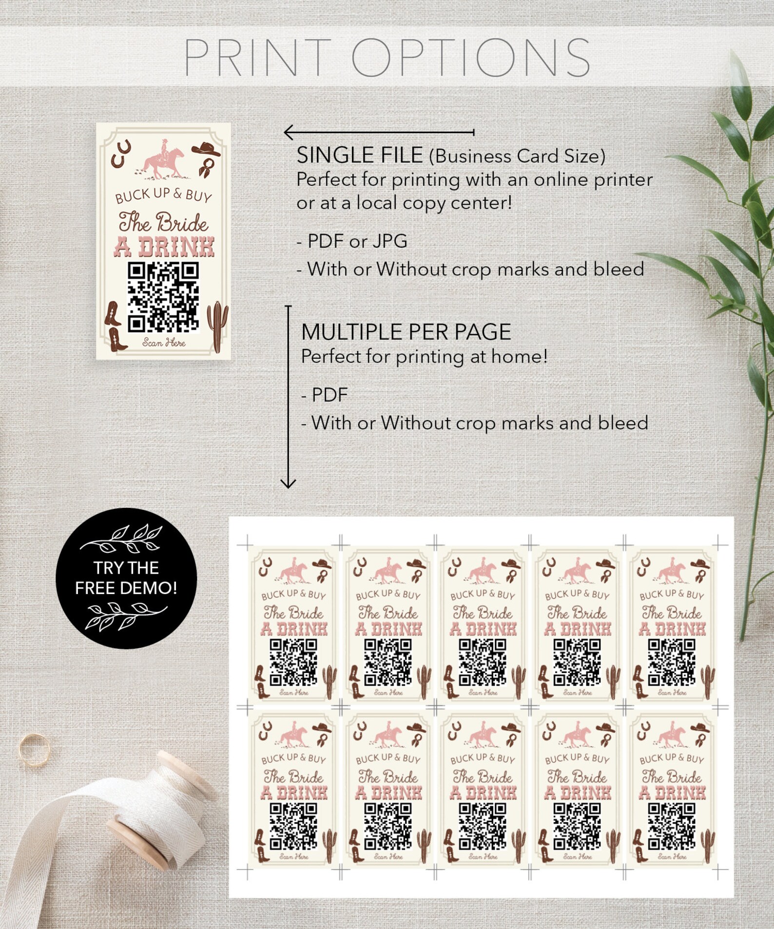 Buy the Bride A Drink Template, Last Rodeo, Western, Bachelorette Party ...
