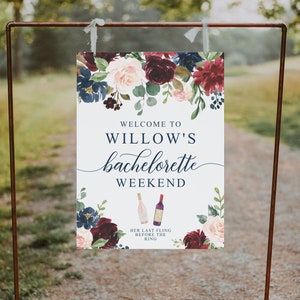 Editable Bachelorette Welcome Sign Template, Bachelorette Welcome Sign ...