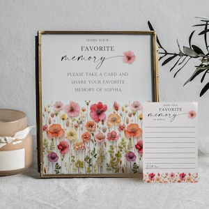 Share a Memory Card Template, Personalized Favorite Memory, Memorial ...