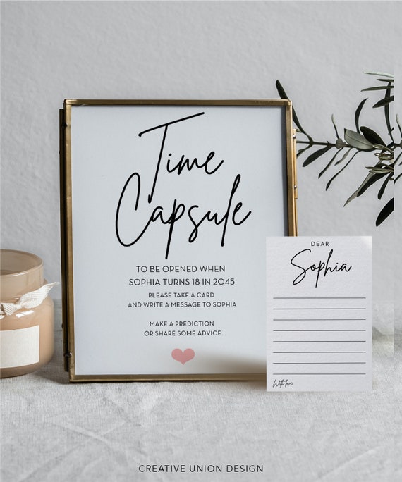 Time Capsule Template, Time Capsule First Birthday, Time Capsule Baby ...