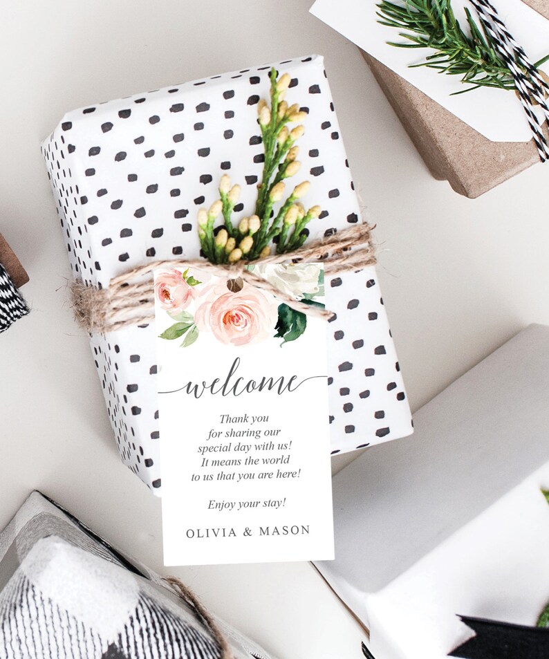 Welcome Tags Editable Tags Printable Favor Tags Wedding - Etsy
