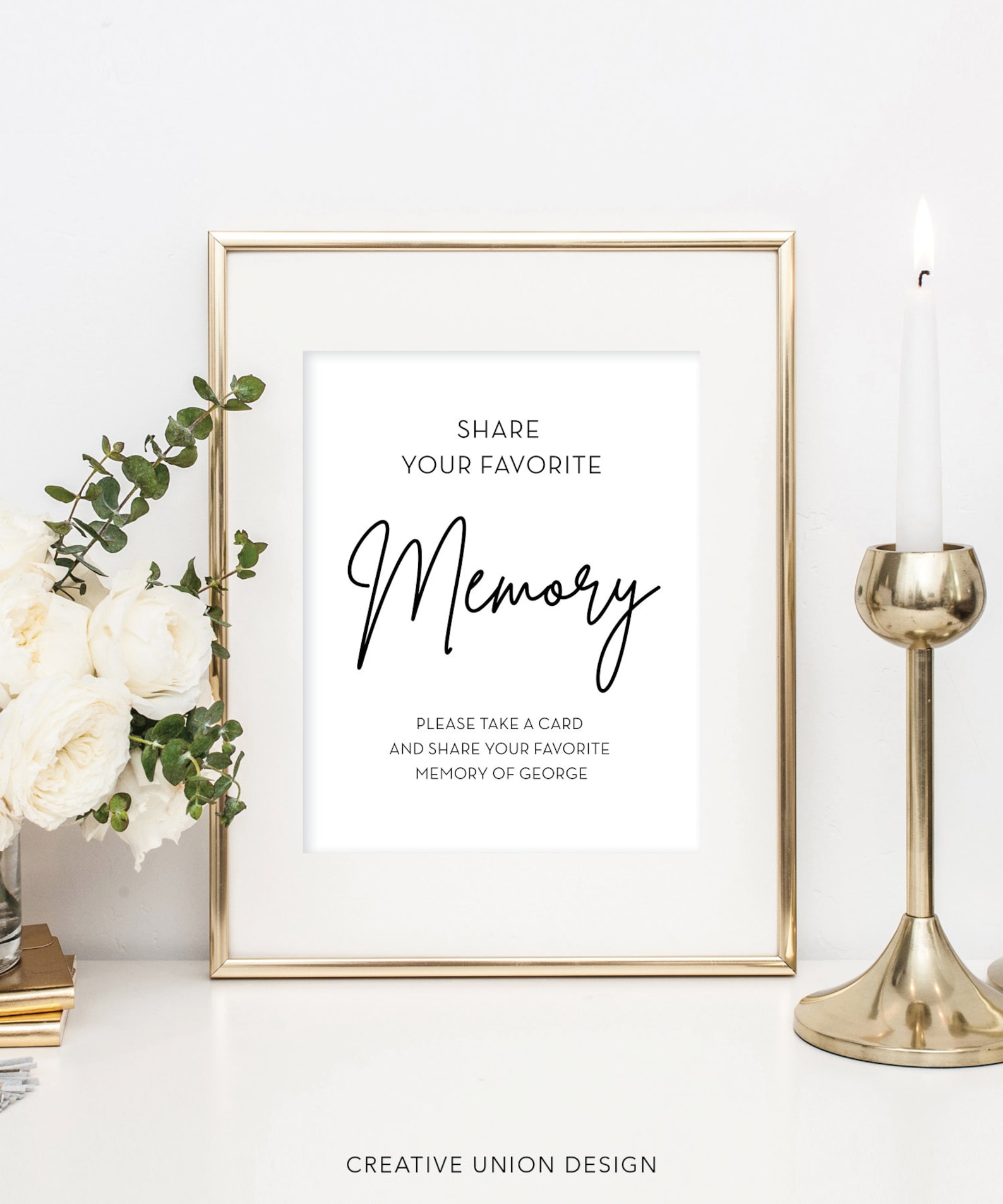 Share a Memory Card Template, Personalized Favorite Memory, Memorial ...