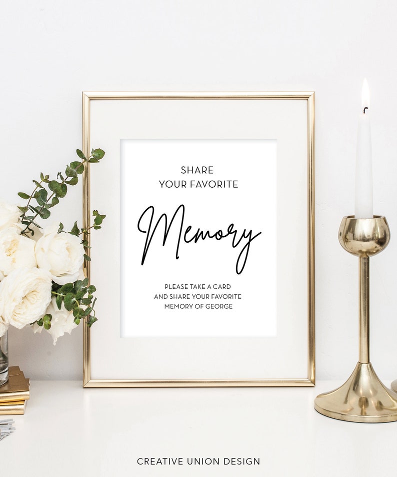 Share a Memory Card Template Personalized Favorite Memory - Etsy