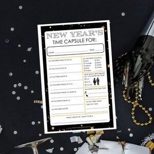 New Years Eve Time Capsule for Kids - Family New Years Eve Game - New ...