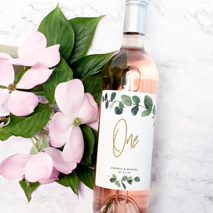 Eucalyptus Printable Table Numbers Wine Labels, Wine Labels, Table ...