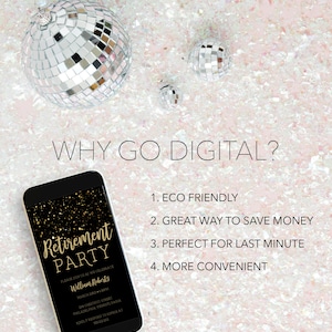 Digital Retirement Party Invitation Template, Text Message Invite ...