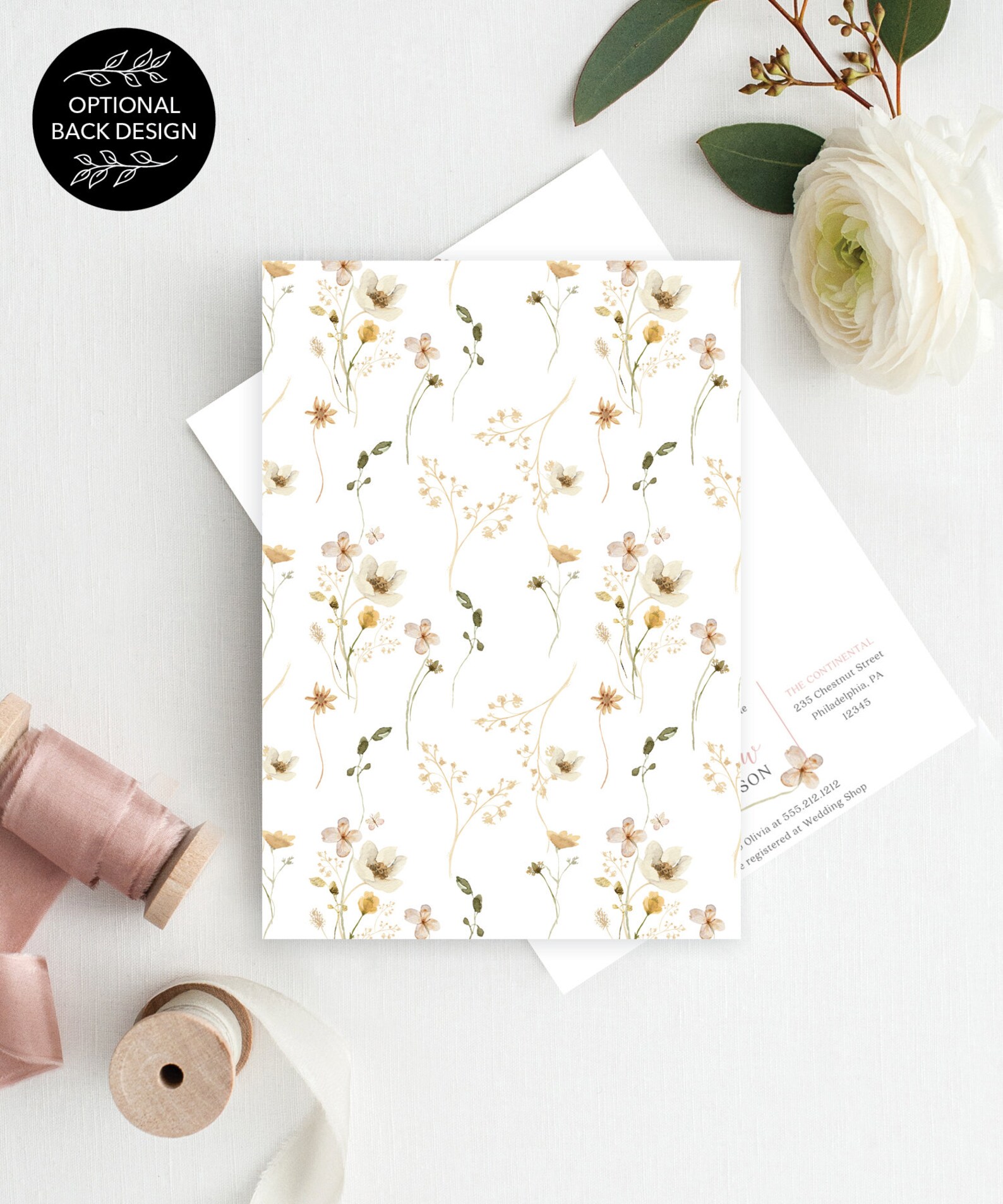 Boho Wildflowers Bridal Shower Invitation Template Wildflower - Etsy