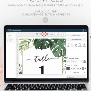 Tropical Monstera Wedding Table Numbers, Wedding Table Number Template ...