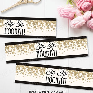 Printable Water Bottle Labels New Year's Eve Party Water Bottle Labels ...