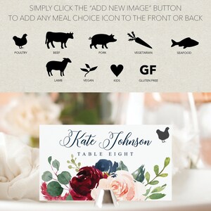Place Card Template, Printable Place Cards, Escort Cards, Wedding Place ...