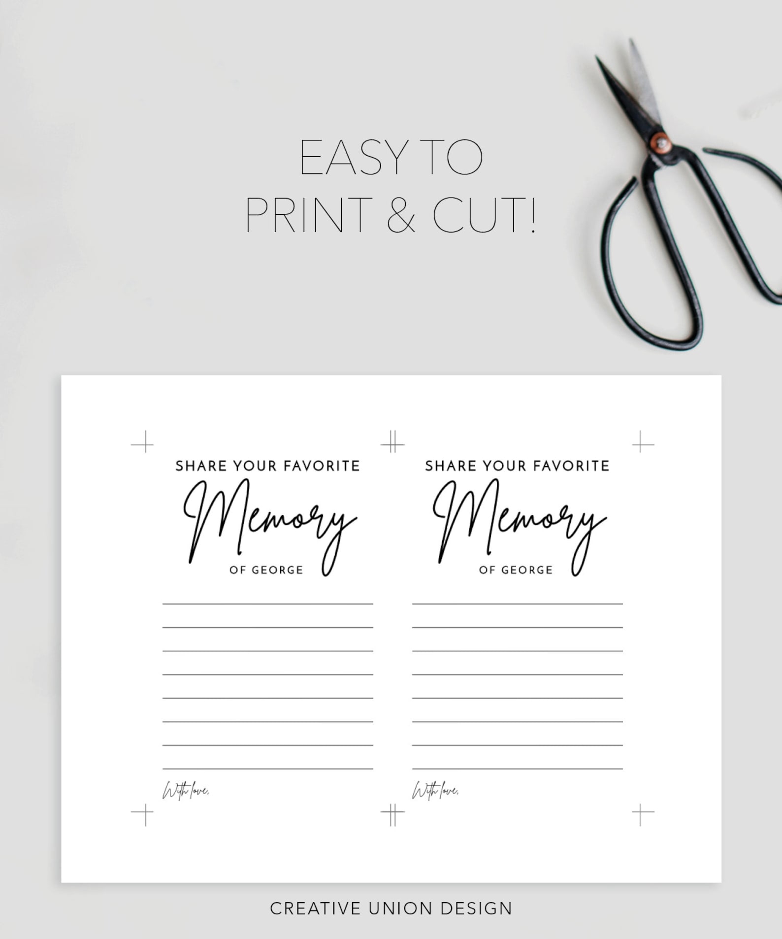 Share a Memory Card Template, Personalized Favorite Memory, Memorial ...