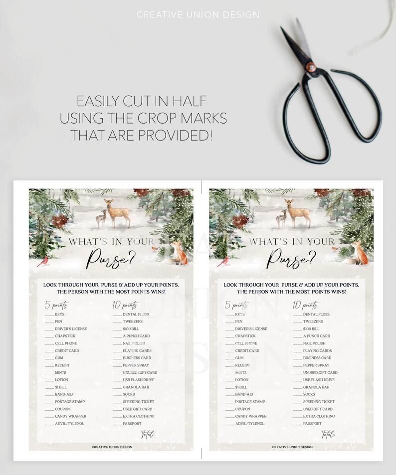 Baby Shower Game, What's in Your Purse, Baby Shower Games Printable ...