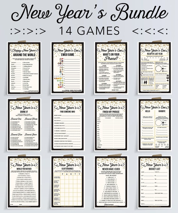 Best Selling New Years Eve Games Bundle Printable New Years - Etsy