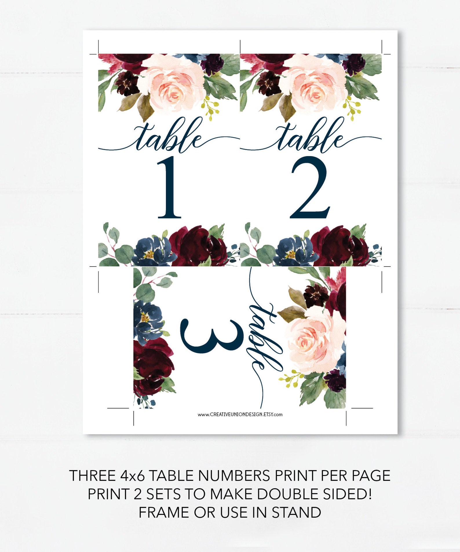 Table Numbers Wedding Table Numbers 4x6 Wedding Table - Etsy