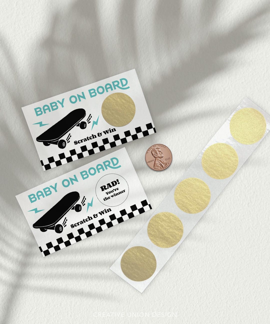 Printable Baby Shower Scratch off Game Template Baby on Board Shower ...