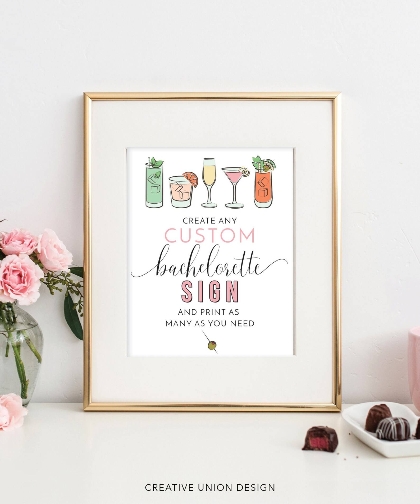 Editable Custom Sign Template, Custom Bachelorette Party Sign, Favors ...