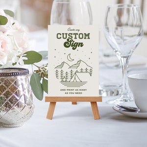 Camp Bach Custom Sign Template, Editable Bachelorette Party Sign ...