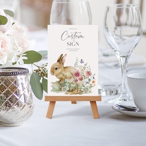 Somebunny Editable Custom Sign Template, Custom Baby Shower Sign ...