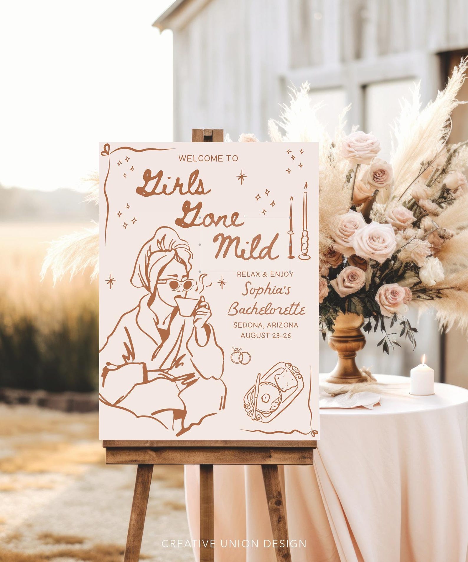 Girls Gone Mild Bachelorette Party Welcome Sign Template Bachelorette ...
