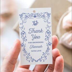 Something Blue Printable Tags, Editable Favor Tags, Bridal Shower Favor ...