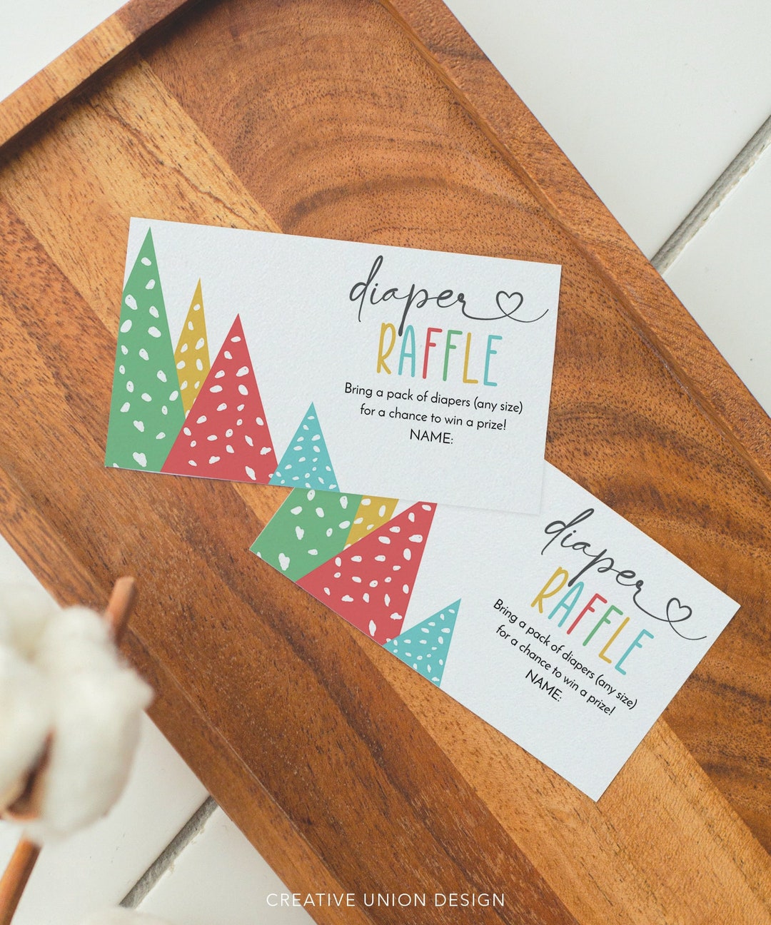 Modern Christmas Diaper Raffle, Baby Shower Diaper Raffle Template ...