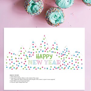 Printable New Years Eve Crowns, New Year's Eve Hat, Kids Crafts, Party ...