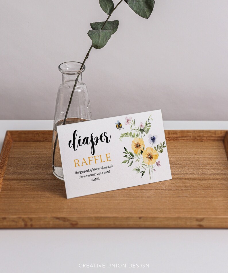 Diaper Raffle Baby Shower Diaper Raffle Template Insert - Etsy