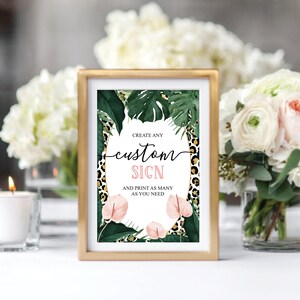 Editable Custom Sign Template Custom Birthday Party Sign - Etsy