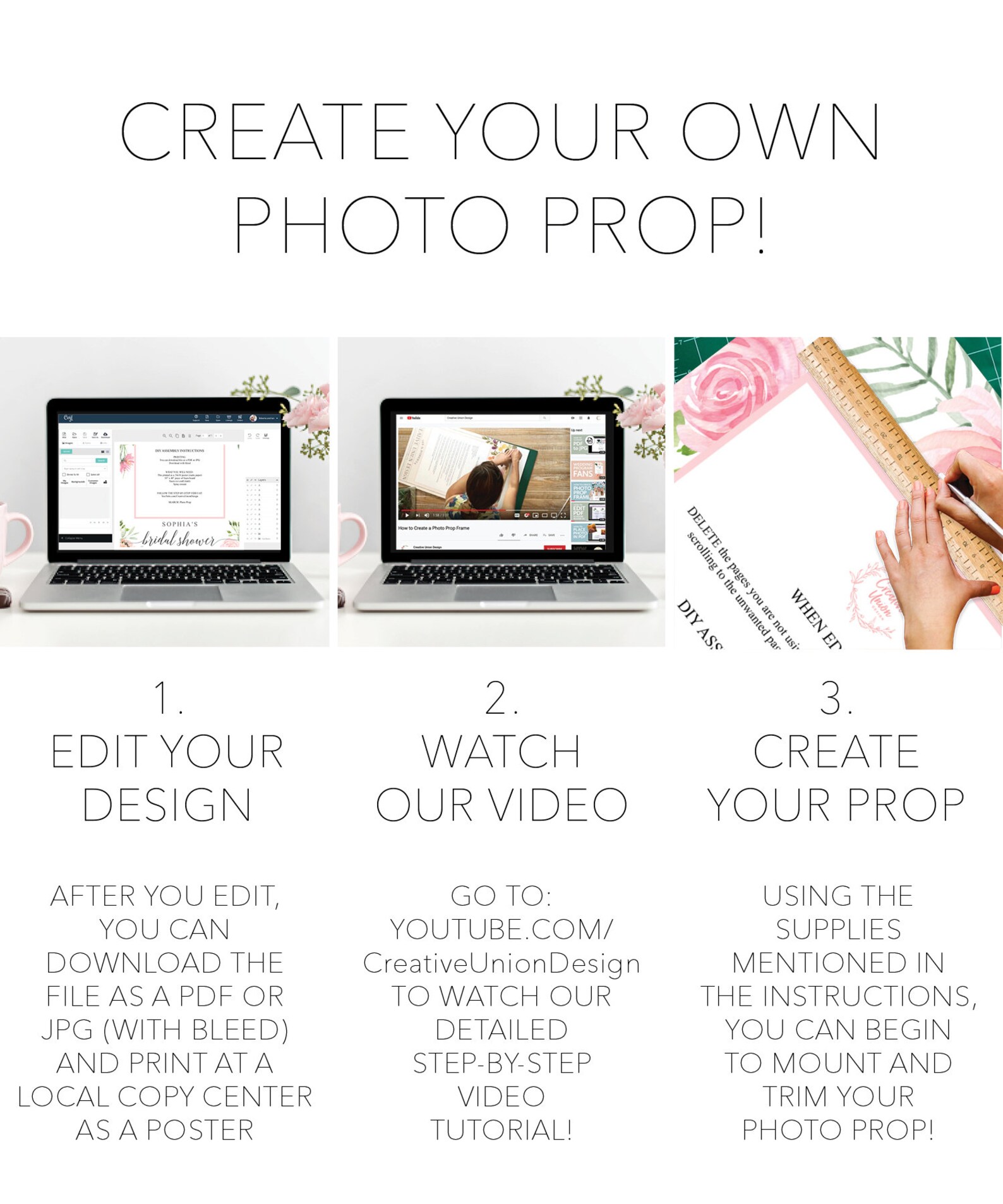 Boho Photo Prop Frame Editable Bridal Shower Photo Prop Baby - Etsy