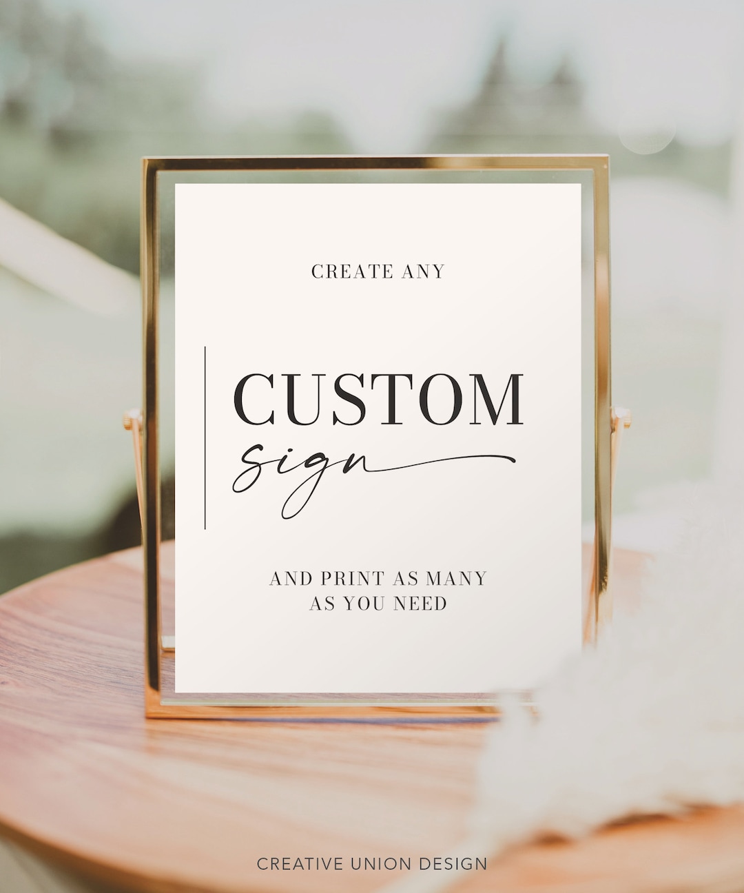 Minimal Aesthetic Custom Sign Template, Editable Modern Bridal Shower ...