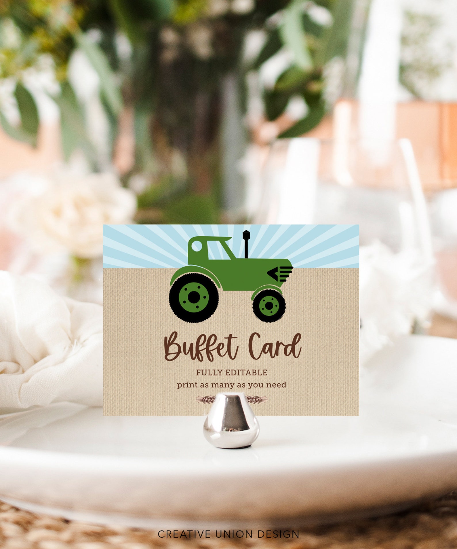 Tractor Birthday Buffet Food Signs Prost Food Labels Tented - Etsy